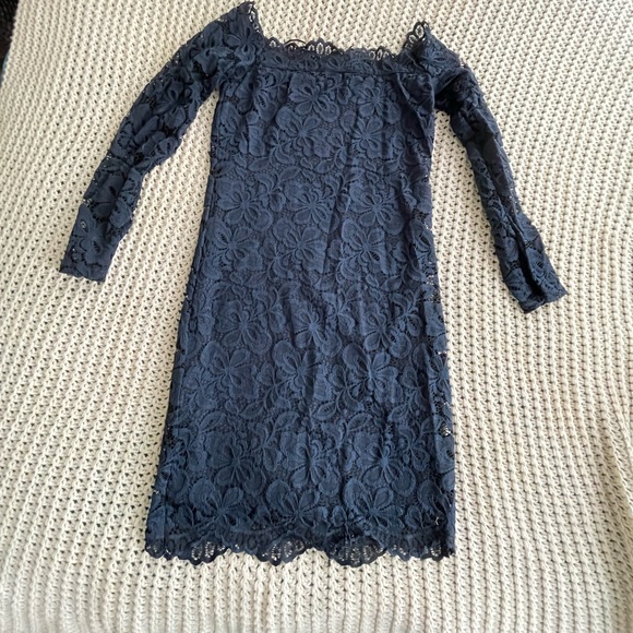 Divided | Dresses | Divided Blue Lace Off The Shoulder Bodycon Dress ...